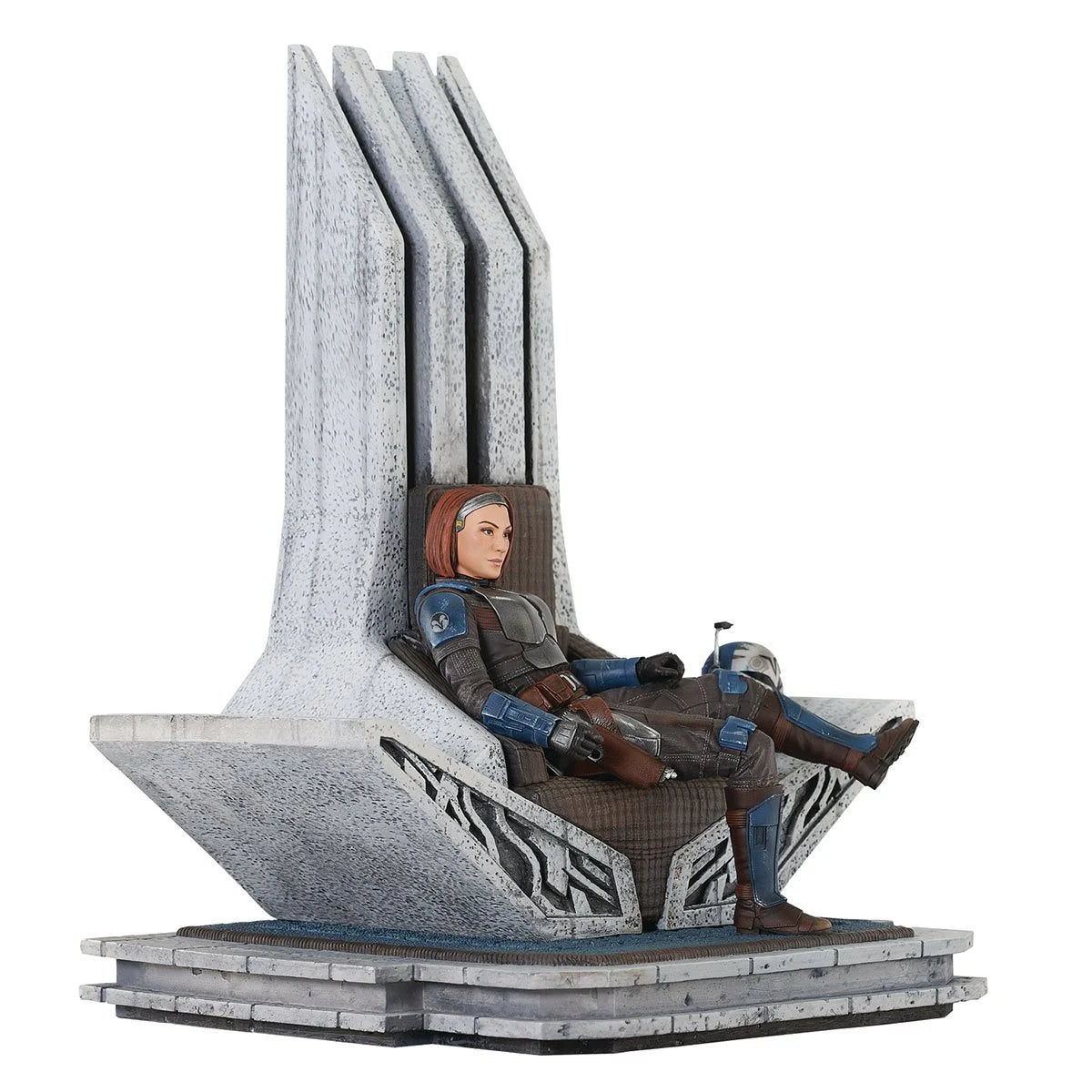 Star Wars Premier Collection Mandalorian Bo-Katan on Throne Statue ...